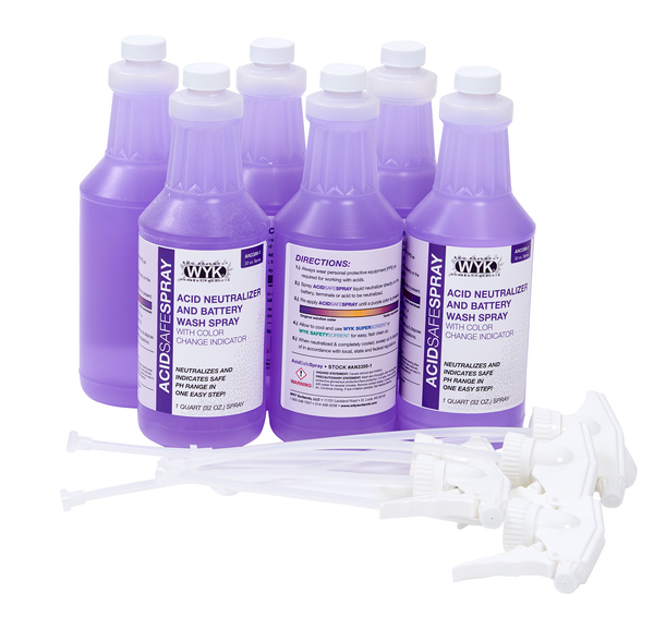 AcidSafe Battery Wash/Indicating Neutralizer Spray- 6/32 oz. per case ...